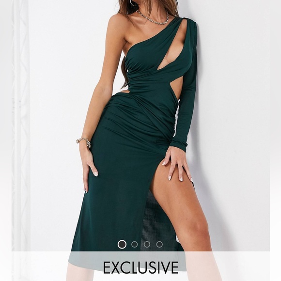 ASOS | Dresses | Ei8th Exclusive Slashed One Shoulder Midi Dress With ...